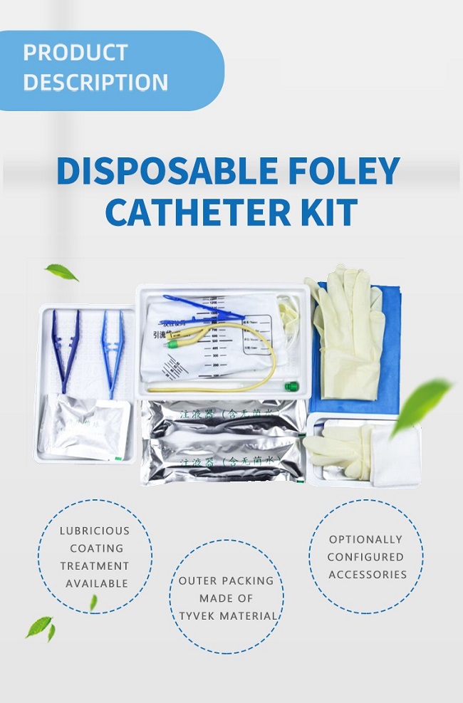 EO Gas Disposable Foley Catheter Kit 2 Way Foley Balloon Catheter